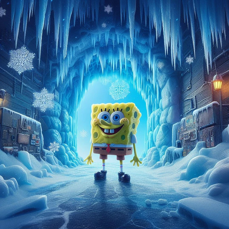 Some AI Art of SpongeBob SquarePants in a Frozen Cave | Fandom