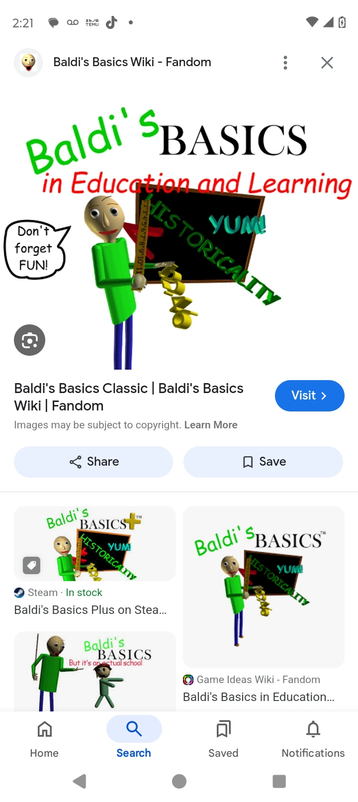 Baldi's basics aired on Nickelodeon on March 15th 1988 | Fandom