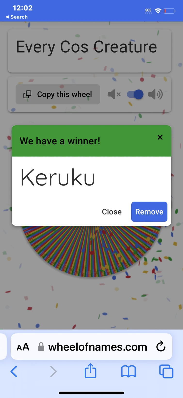 WHEEL with every creature! | Fandom