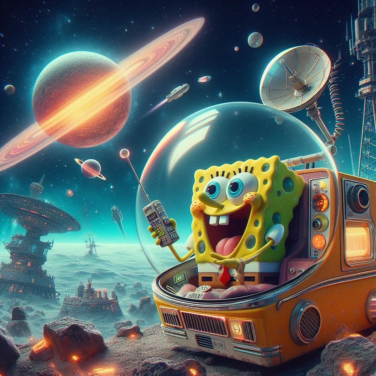 Some AI Art of SpongeBob SquarePants in Space | Fandom