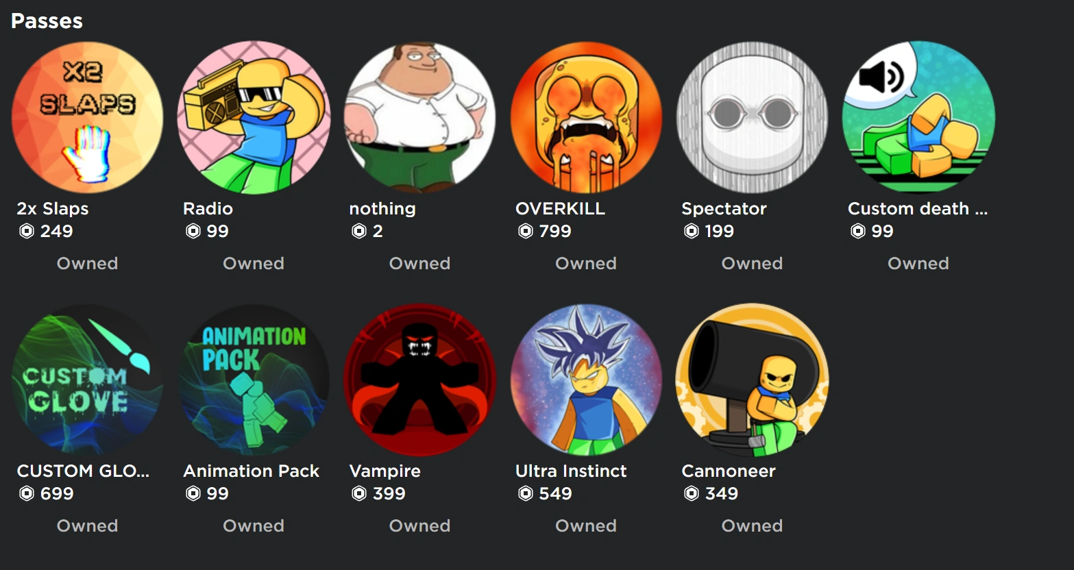 some gamepasses or on sale | Fandom