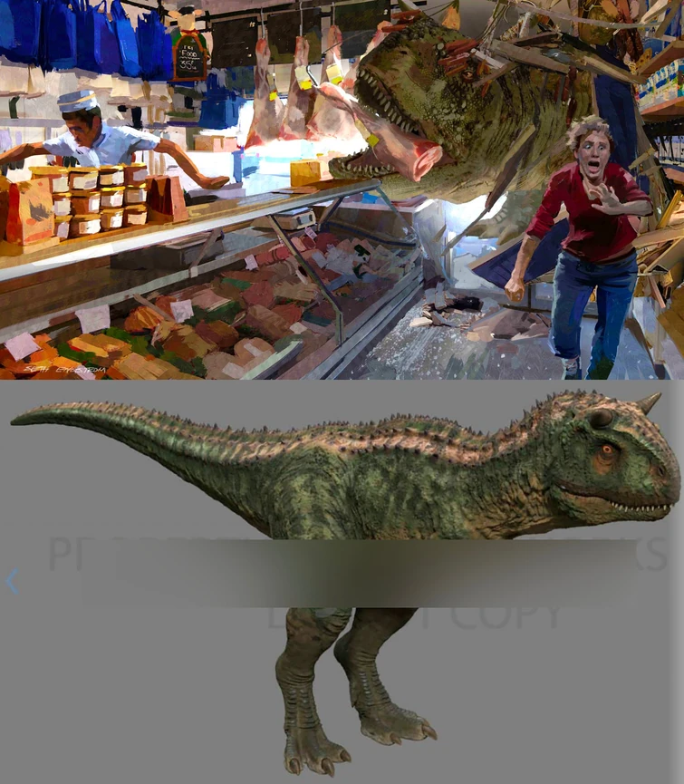You guys know the green camouflaging Carnotaurus from the Lost World ...