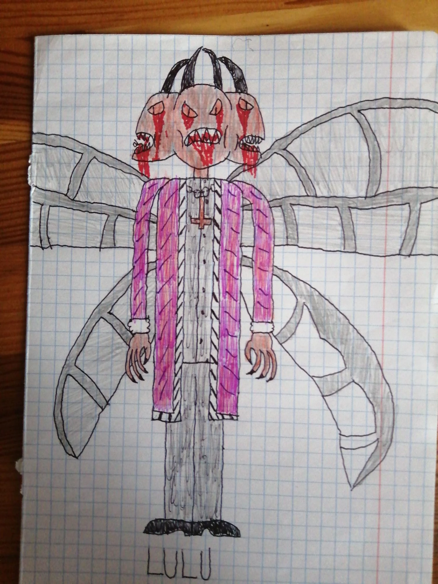 Lucifer drawing i did in class | Fandom