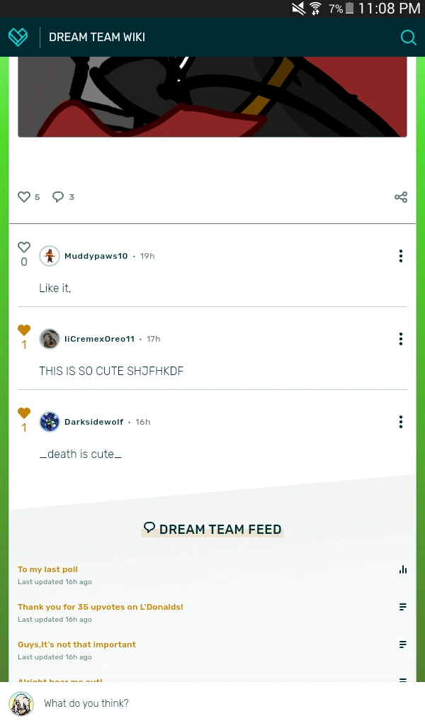 Look they be saying that its cute thx or ty | Fandom