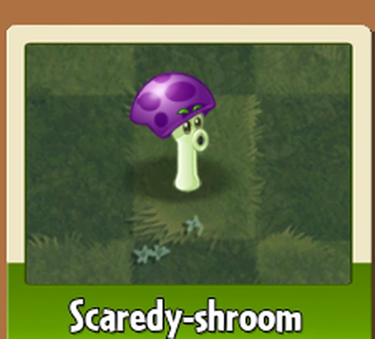 a comparison of a fan rendition of scaredy shroom from a random pvz1 ...