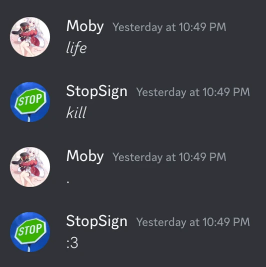 Average interaction between me and StopSign: | Fandom