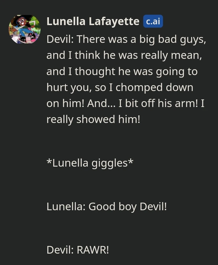 Lunella chatbot made Devil talk ig | Fandom