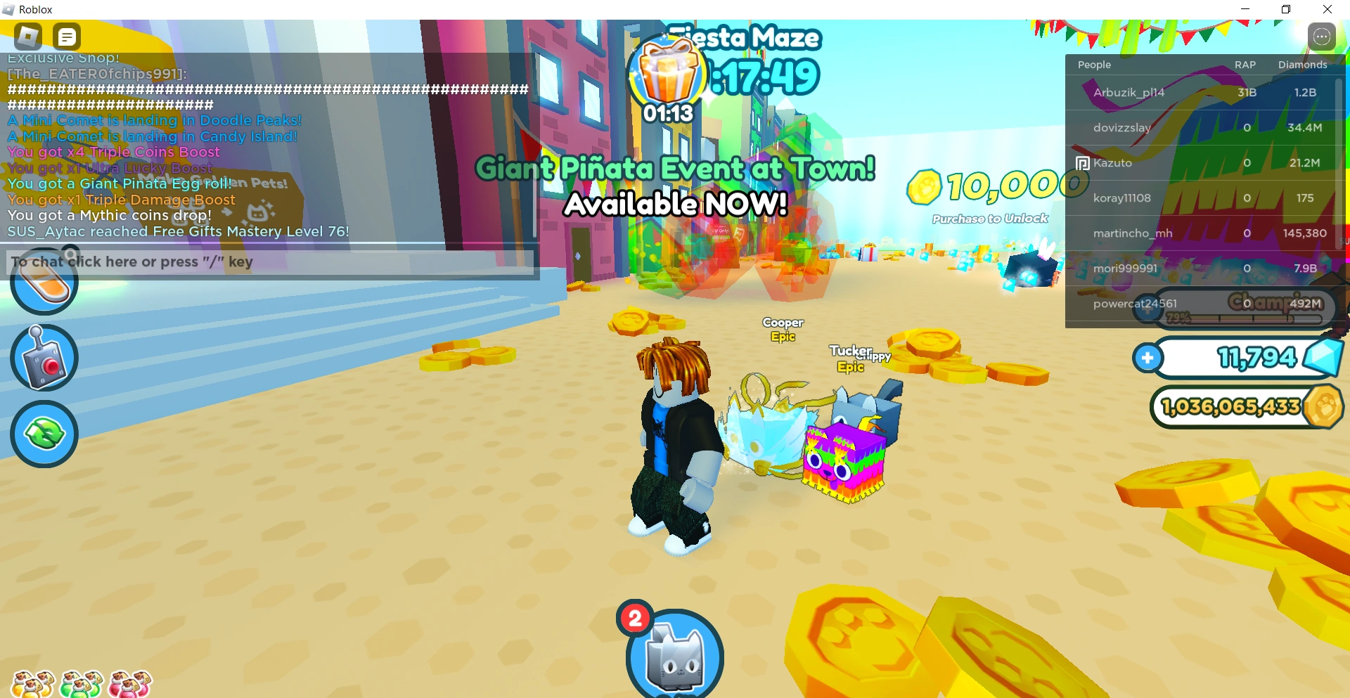 Remember how in the dev logs the pet sim x devs wanted the new players ...