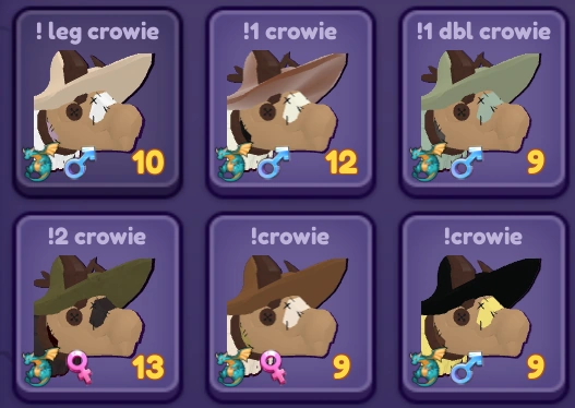 Trading/selling some crows | Fandom