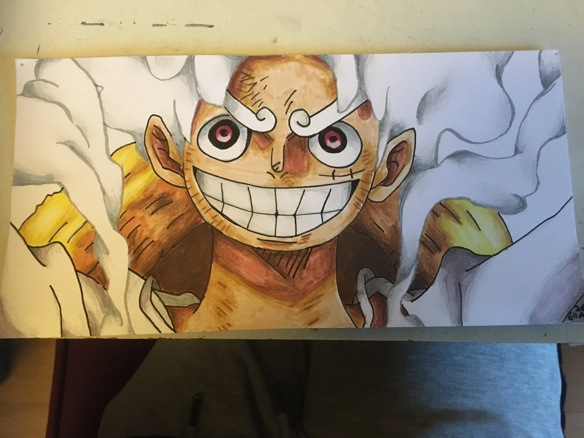 Drawing of Luffy gear 5 | Fandom