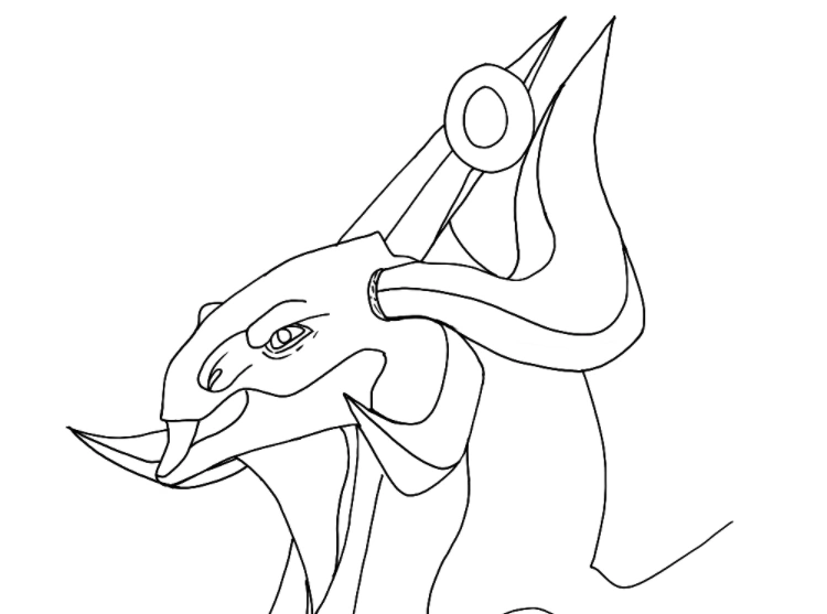 Pokemon Mega Houndoom Coloring Pages