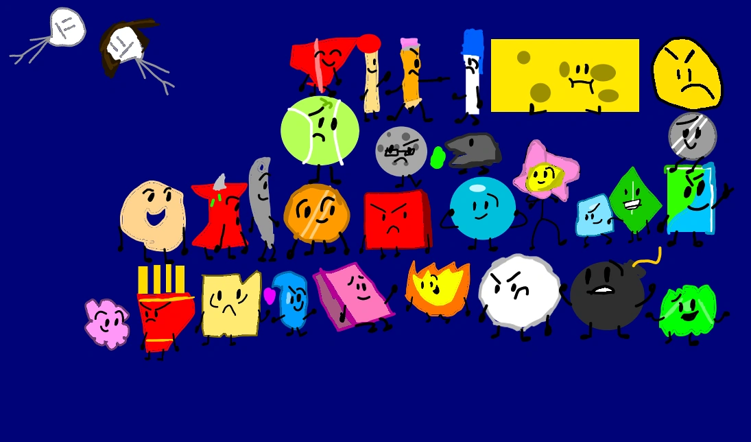 The BFDI cast on space fan art | Fandom