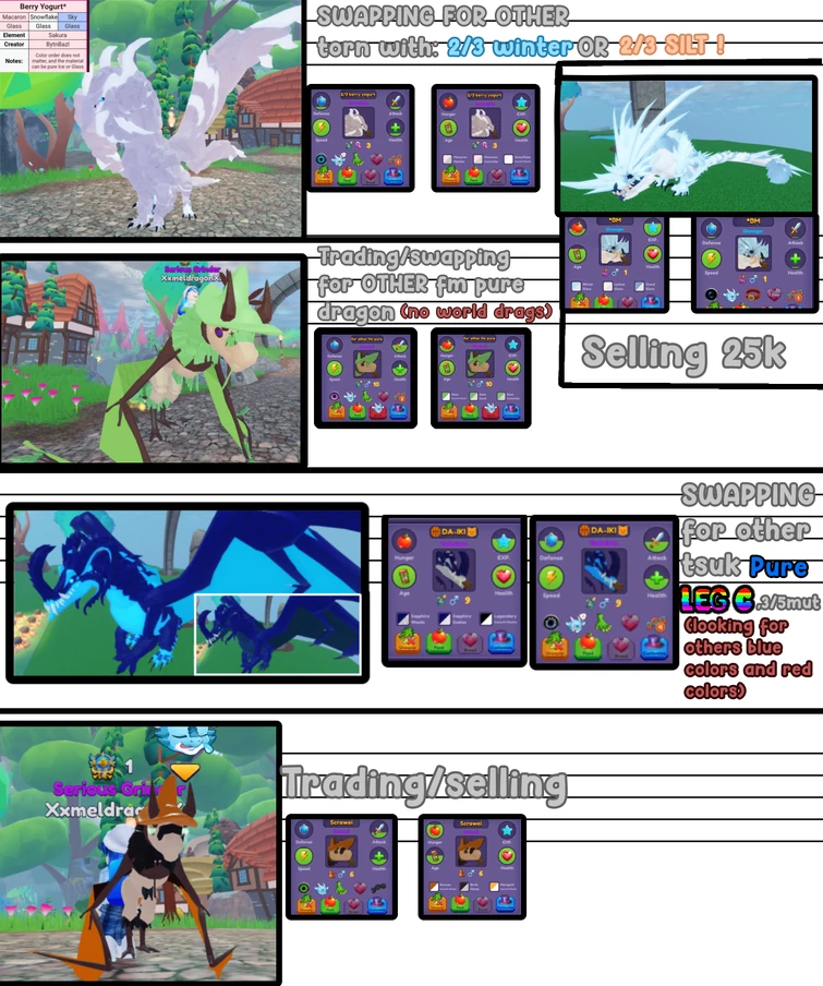 Selling, Trading and Swapping these dragons; | Fandom