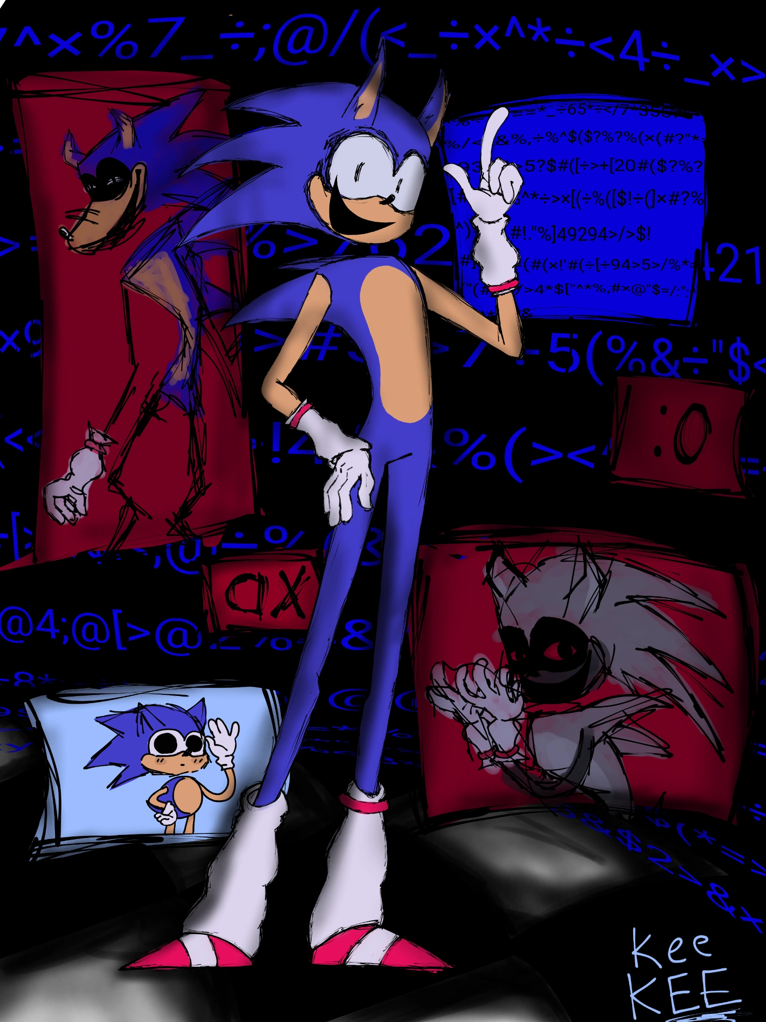 A drawing of rewrite sonic i made today :D | Fandom