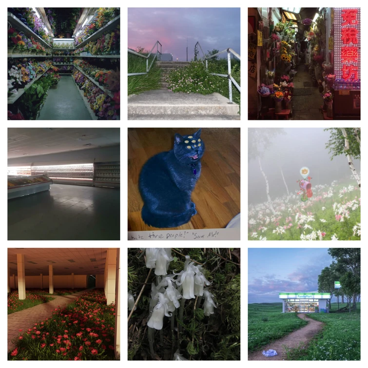 Liminal Space Cat Florist F2U Moodboard!! tw eyes and liminal space ...