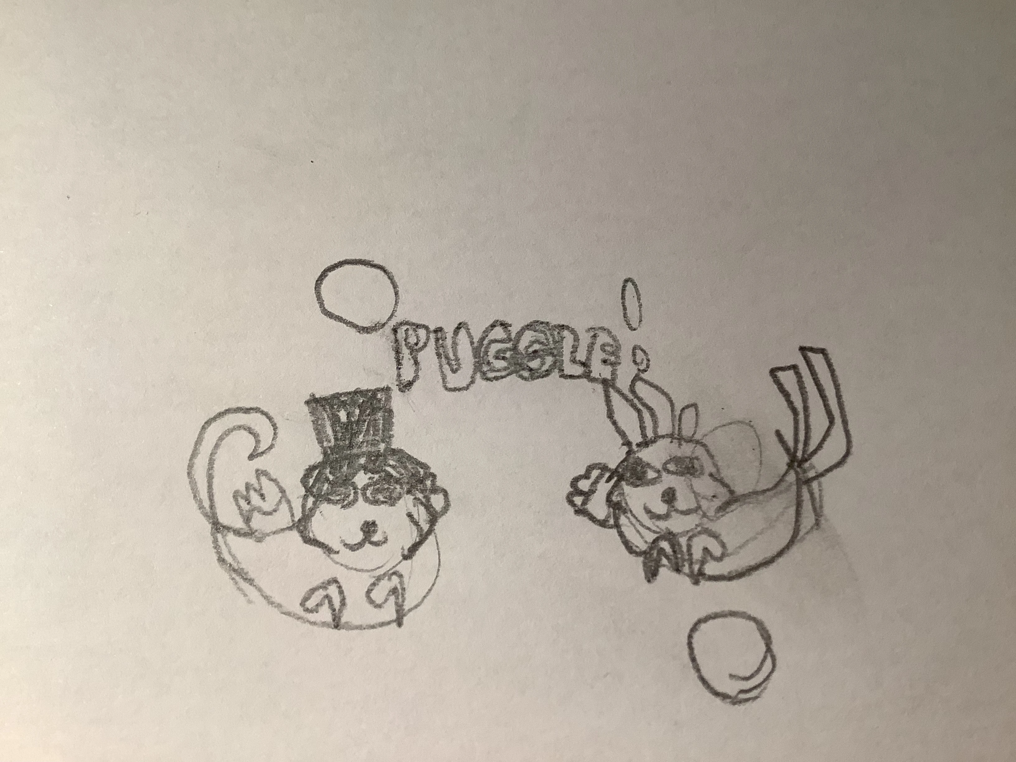 Small doodle of two puggles (the creatures from mpg’s latest video ...