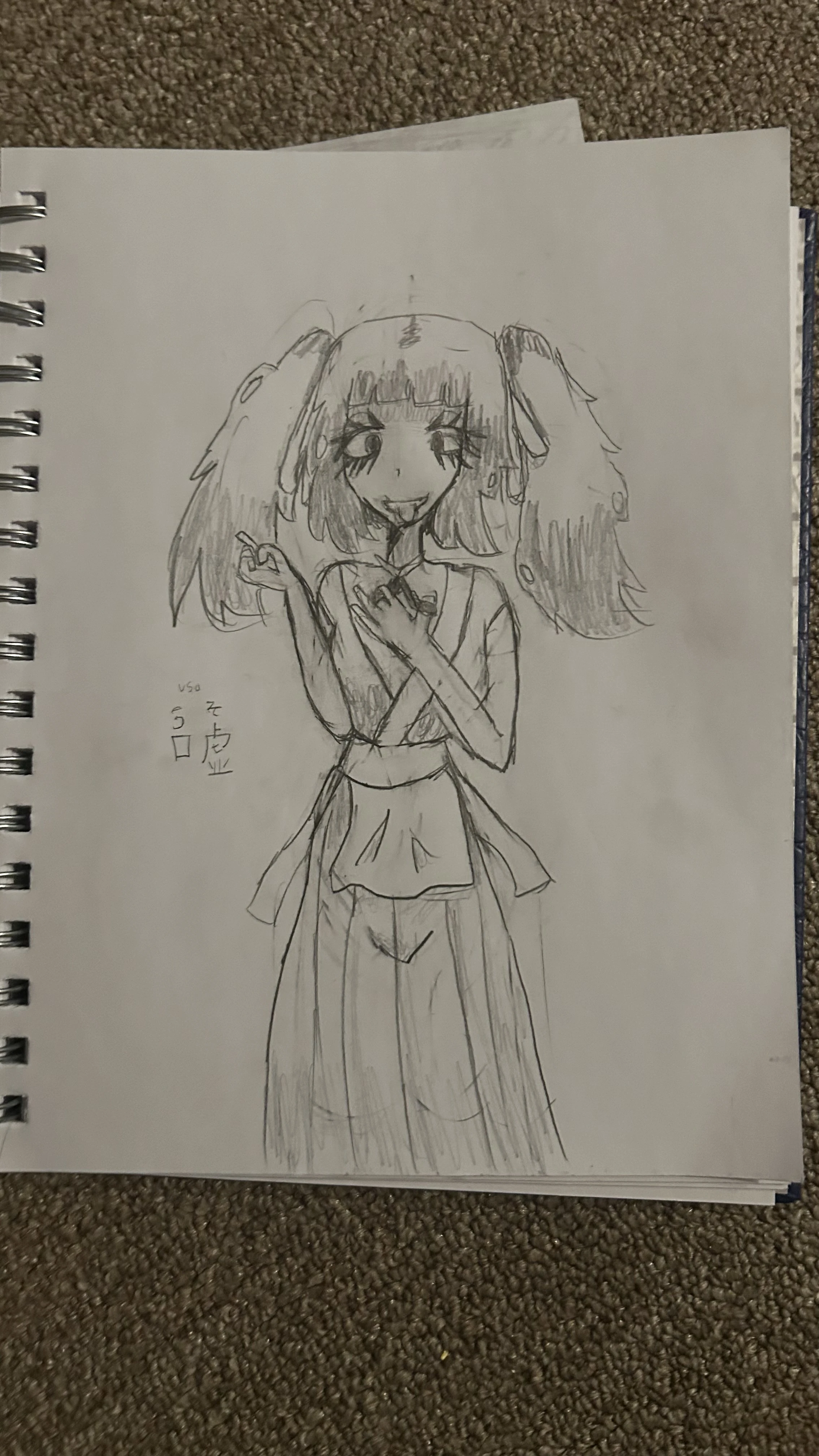 hah I finished my uso art (ignore the tongue I was trying to draw the ...