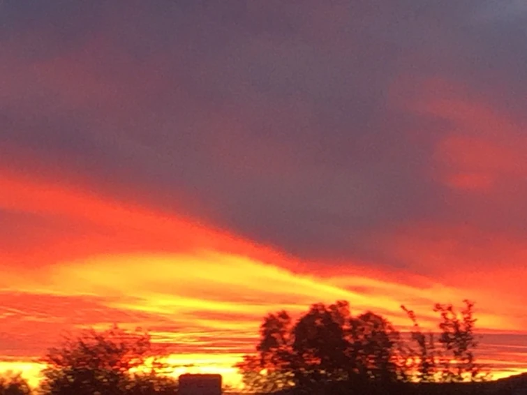 a collection of sunset pictures i took at our old house | Fandom