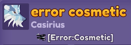 t/s error cosmetic cas (possibly the only one atm? idk) + definite end ...