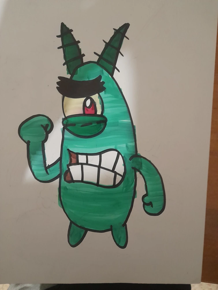 My drawing of Plankton (drawing villains every day 9/61) | Fandom