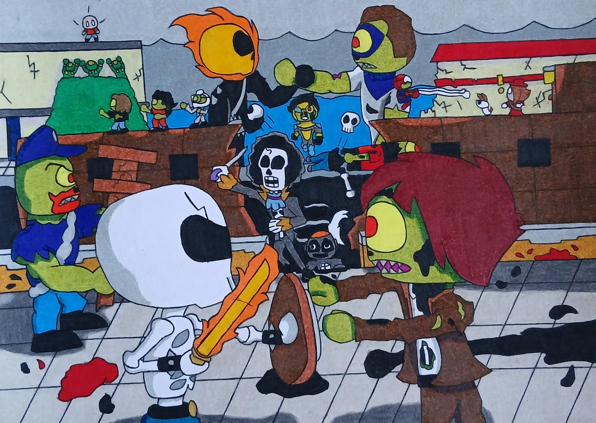 Skeletons vs Zombies/SvZ! Fan Art by Mr.O! | Fandom