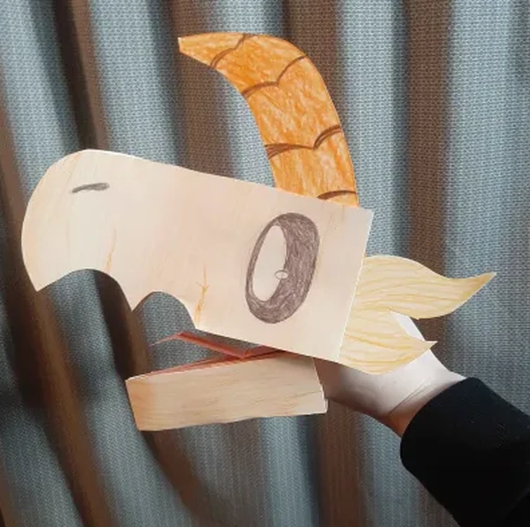 i made a dragon puppet :D | Fandom