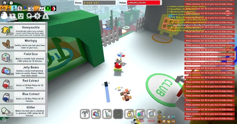 "Pollen container full. Go to your hive to make honey." | Fandom