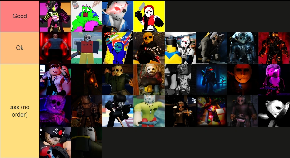 jASSon skin tier list + link to the tier list (ok and good tiers are in ...