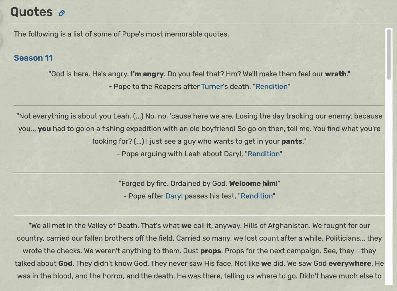 New Quote Section | Fandom