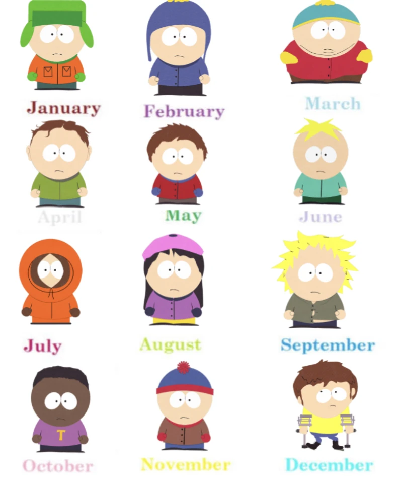 Birth month = your south park character | Fandom