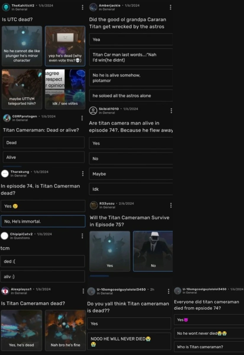All the posts about whether "TCM survived" (Reuploaded, no insults ...