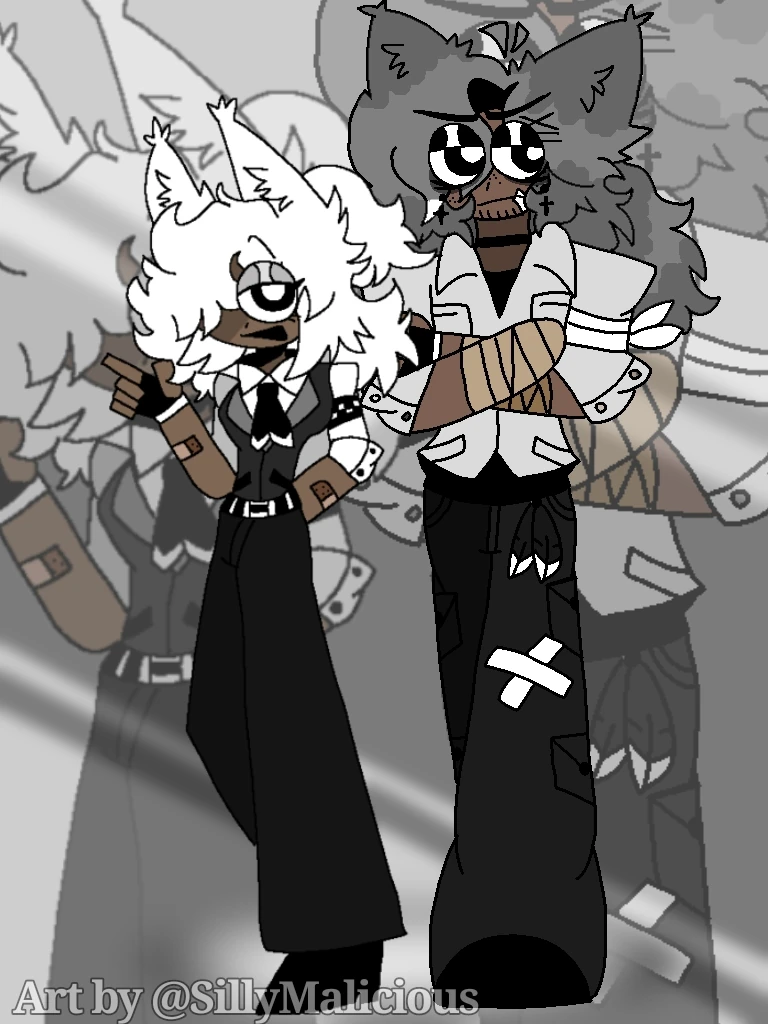 New Wiki I see,,, well anyways here Wenda and Grey art + My Sprunki Oc ...