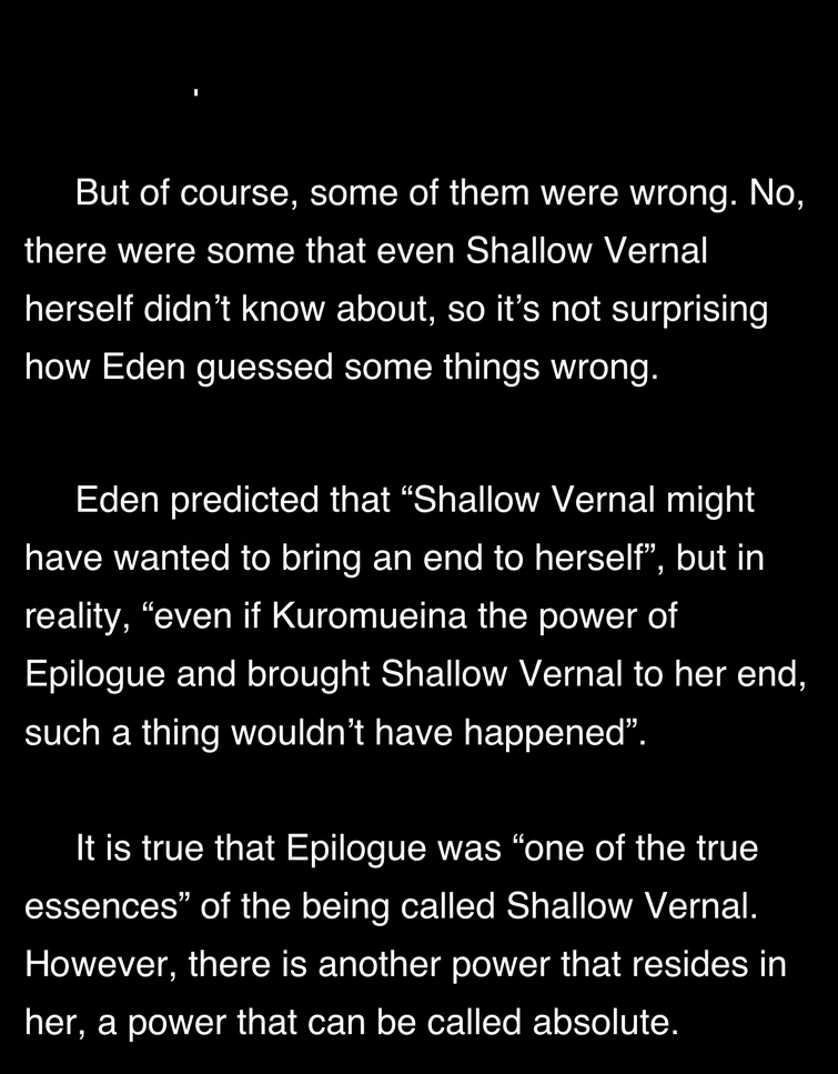 Shallow Vernal Upgrade to High 1-A, Possibly 0 because of her cannot be ...