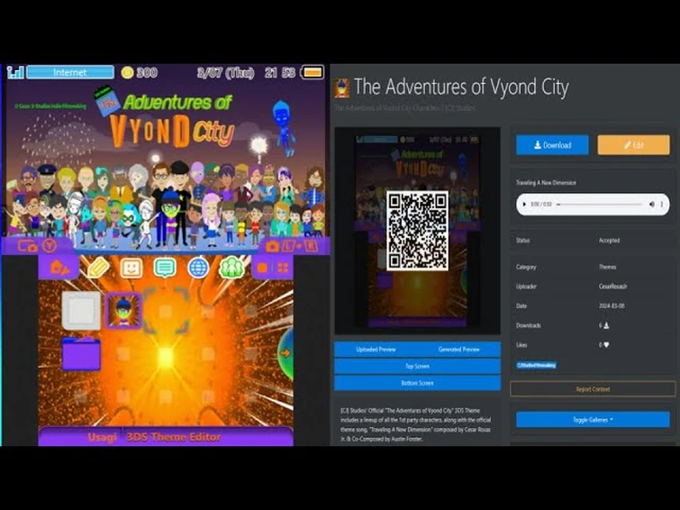 "The Adventures of Vyond City" Nintendo 3DS Theme NOW AVALIBLE ...