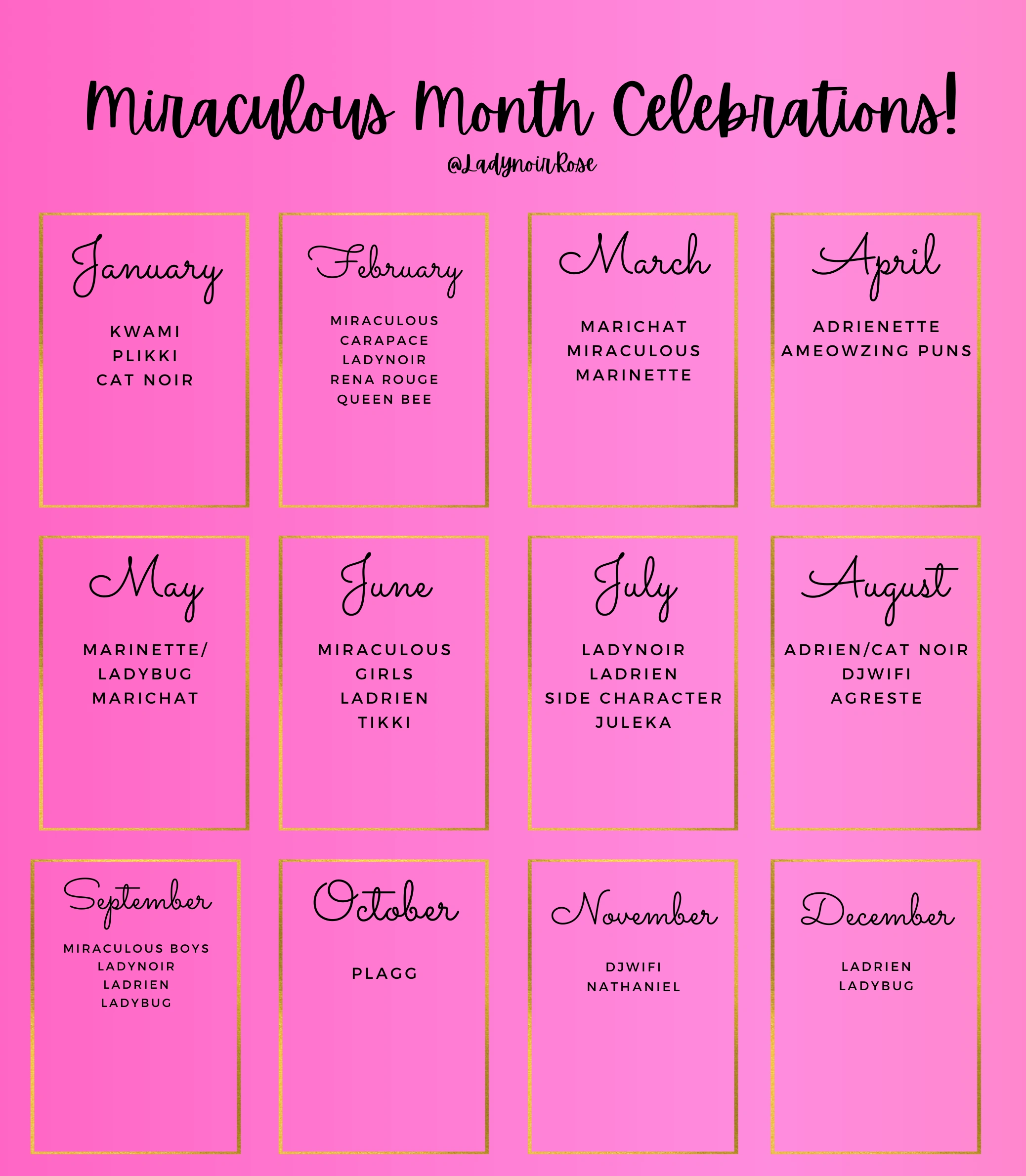 Updated calendar | Fandom