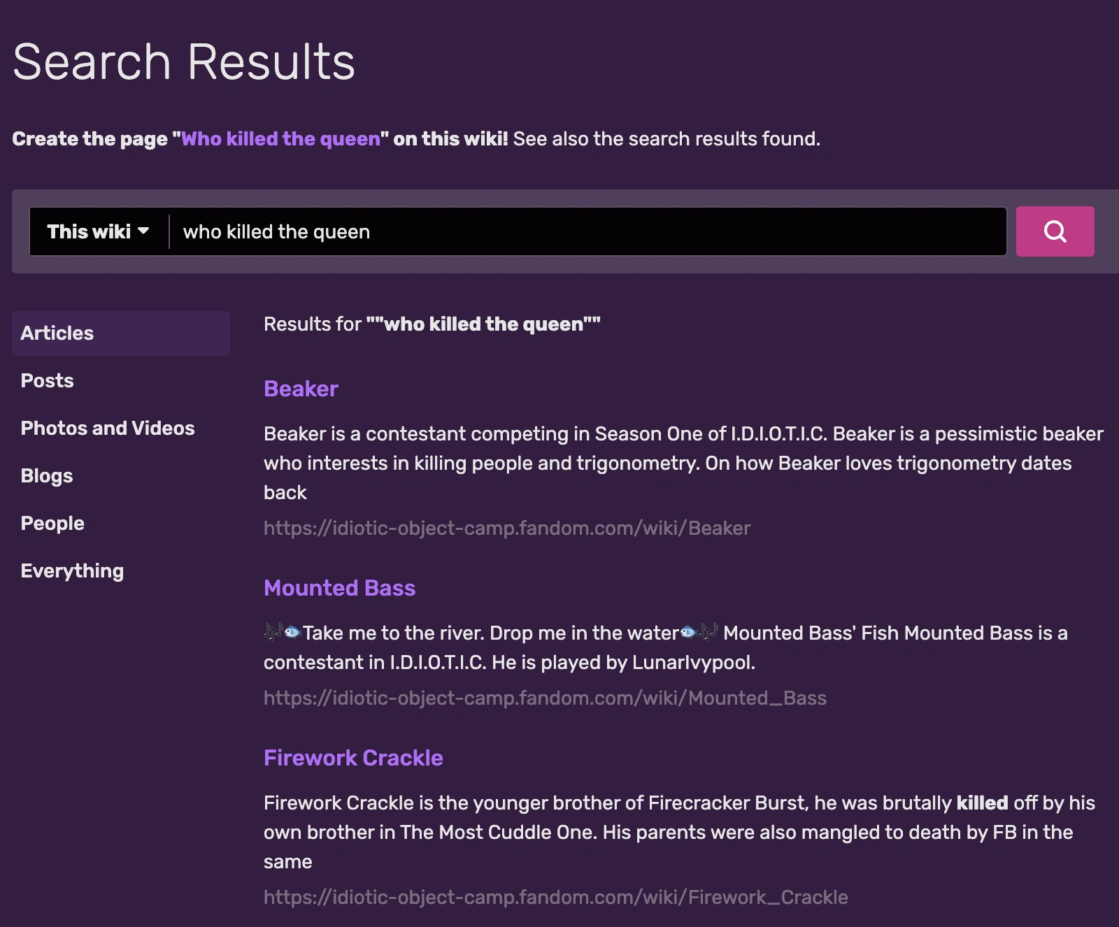 NO. MY OWN CHARACTER. WHY. WHYYYYYYYY. I'M DELETING BEAKER. | Fandom