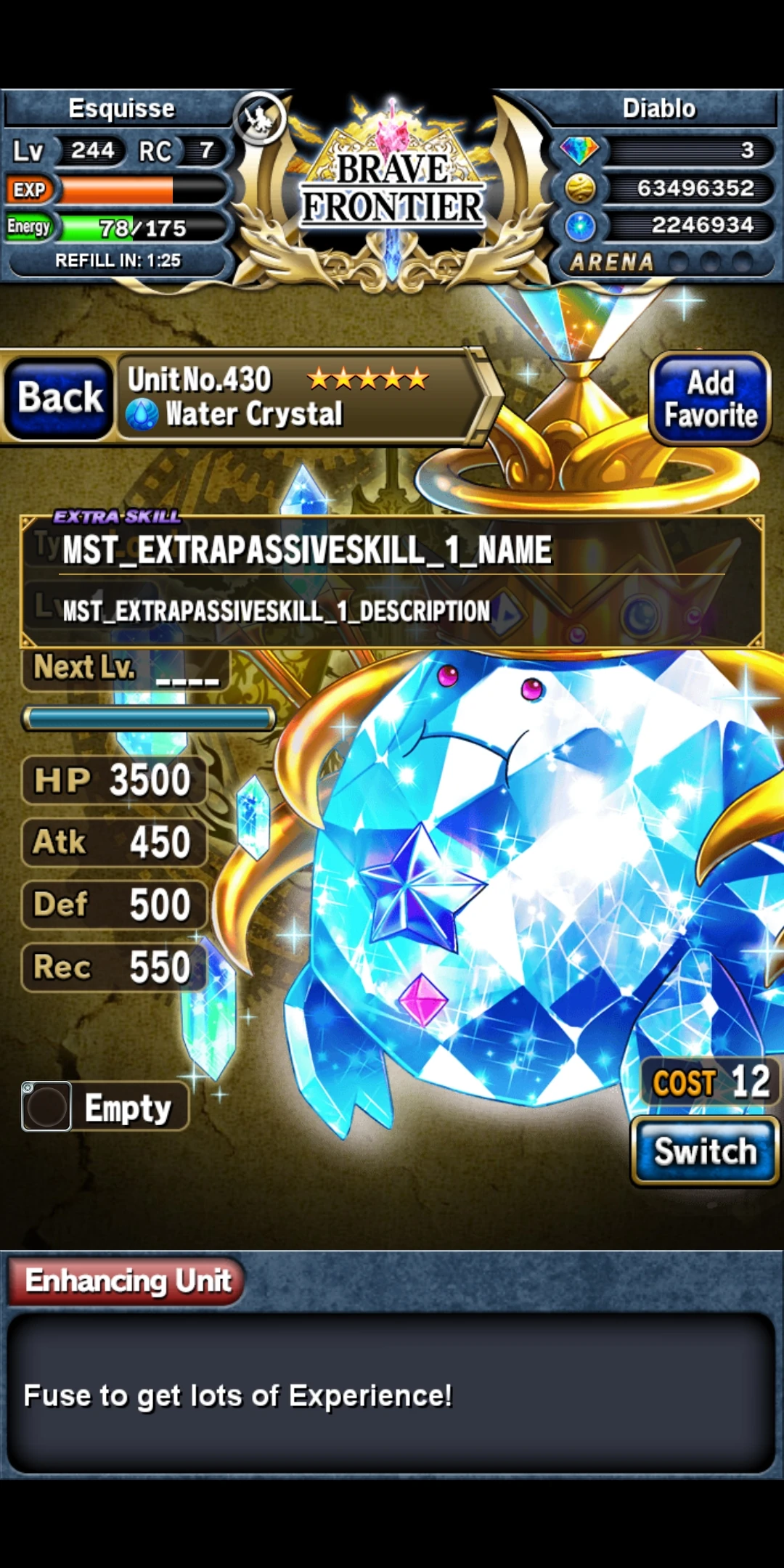 God crystal with ES | Fandom