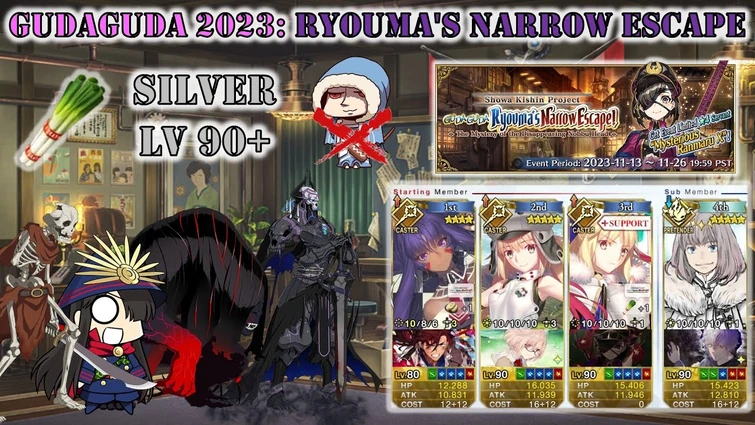 FGO NA – GUDAGUDA 2023 – Silver lv90+ Farming Comp (6 slot - no Cu Caster) | Fandom