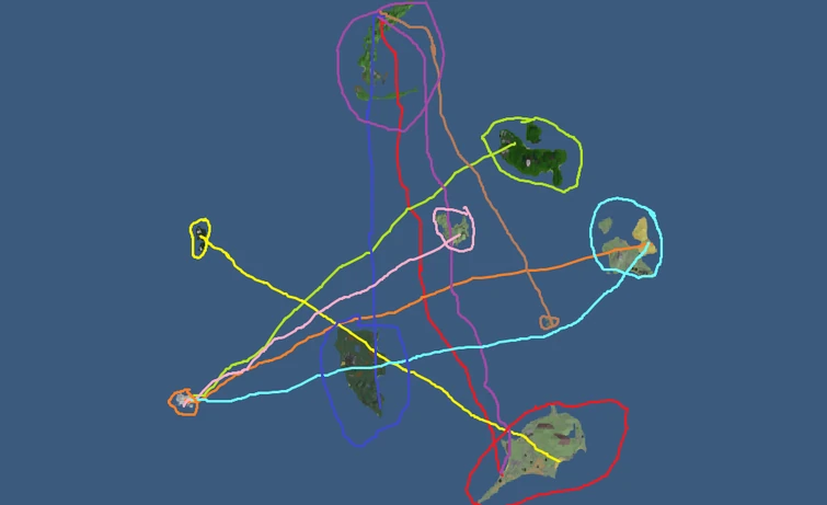 The longest routes from each island | Fandom