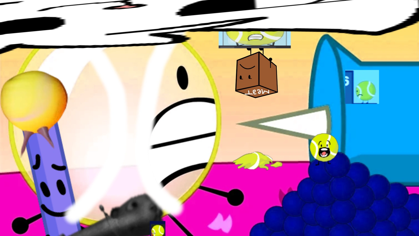 Top comment modifies the BFDI 1a thumbnail: Day 7 | Fandom