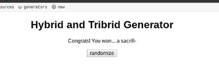 Made a quick hybrid, tribrid generator | Fandom