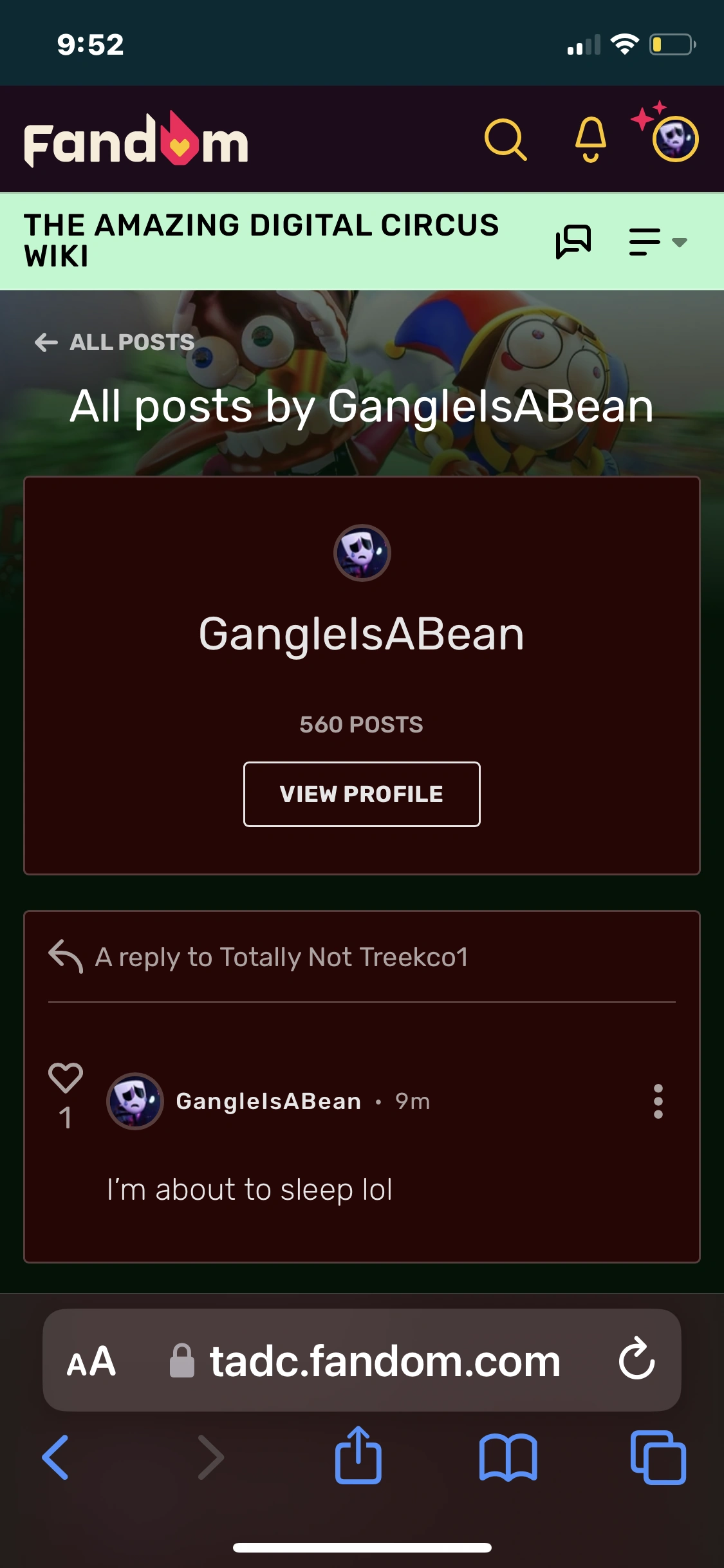 I’m slightly less then half to 1000 posts :D | Fandom