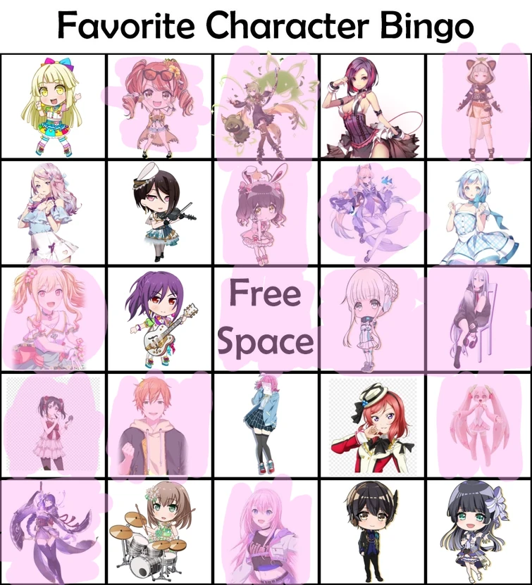 Fill out my favorite character bingo! | Fandom