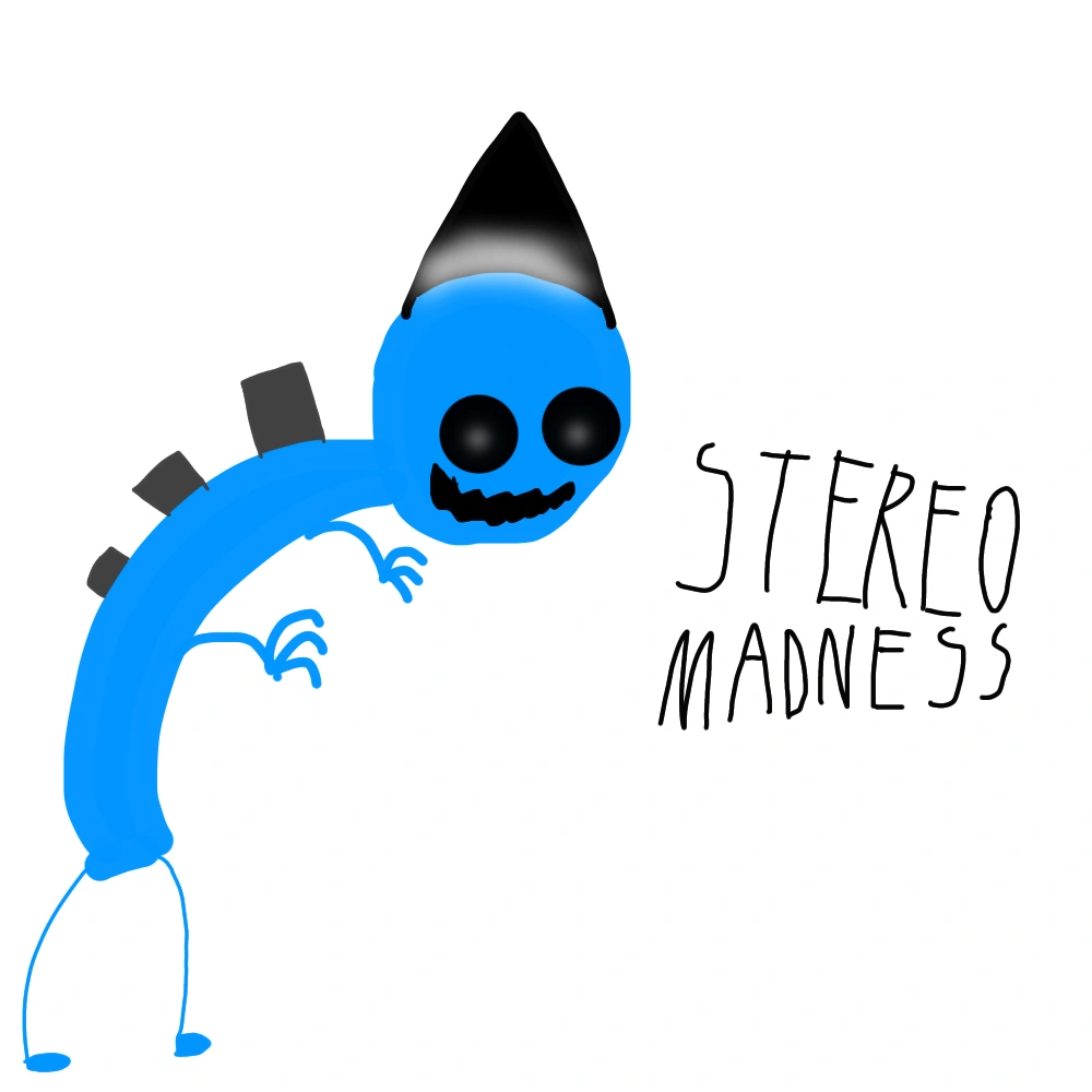 Drawing Geometry Dash main levels as cryptids Day #1: Stereo Madness ...