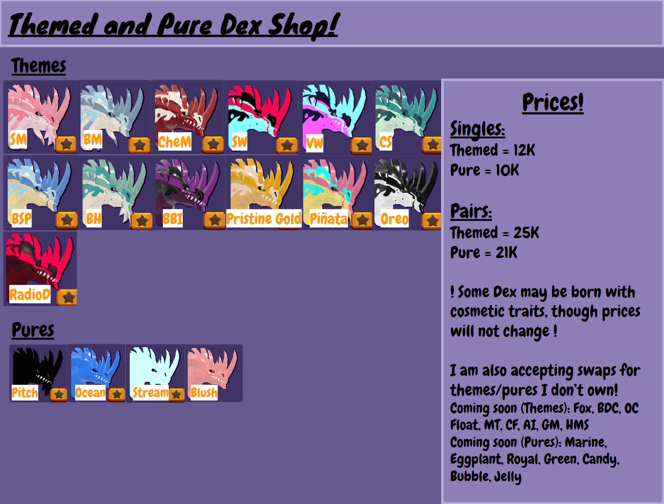 Themed/Pure Dex Shop! | Fandom