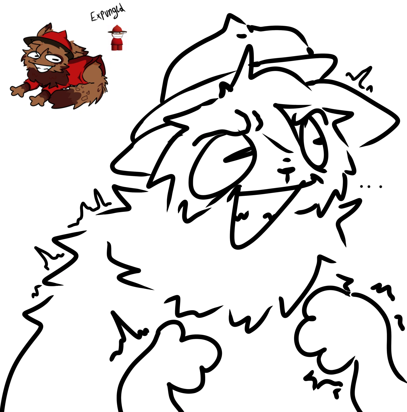 Line art of my old expunged cat from like 2022 I think | Fandom