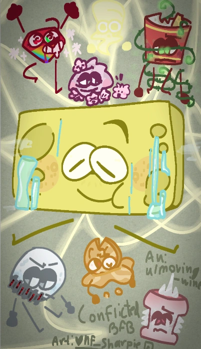 (AU by u/moving_wine on Reddit, not me) More Conflicted BfB fanart ...