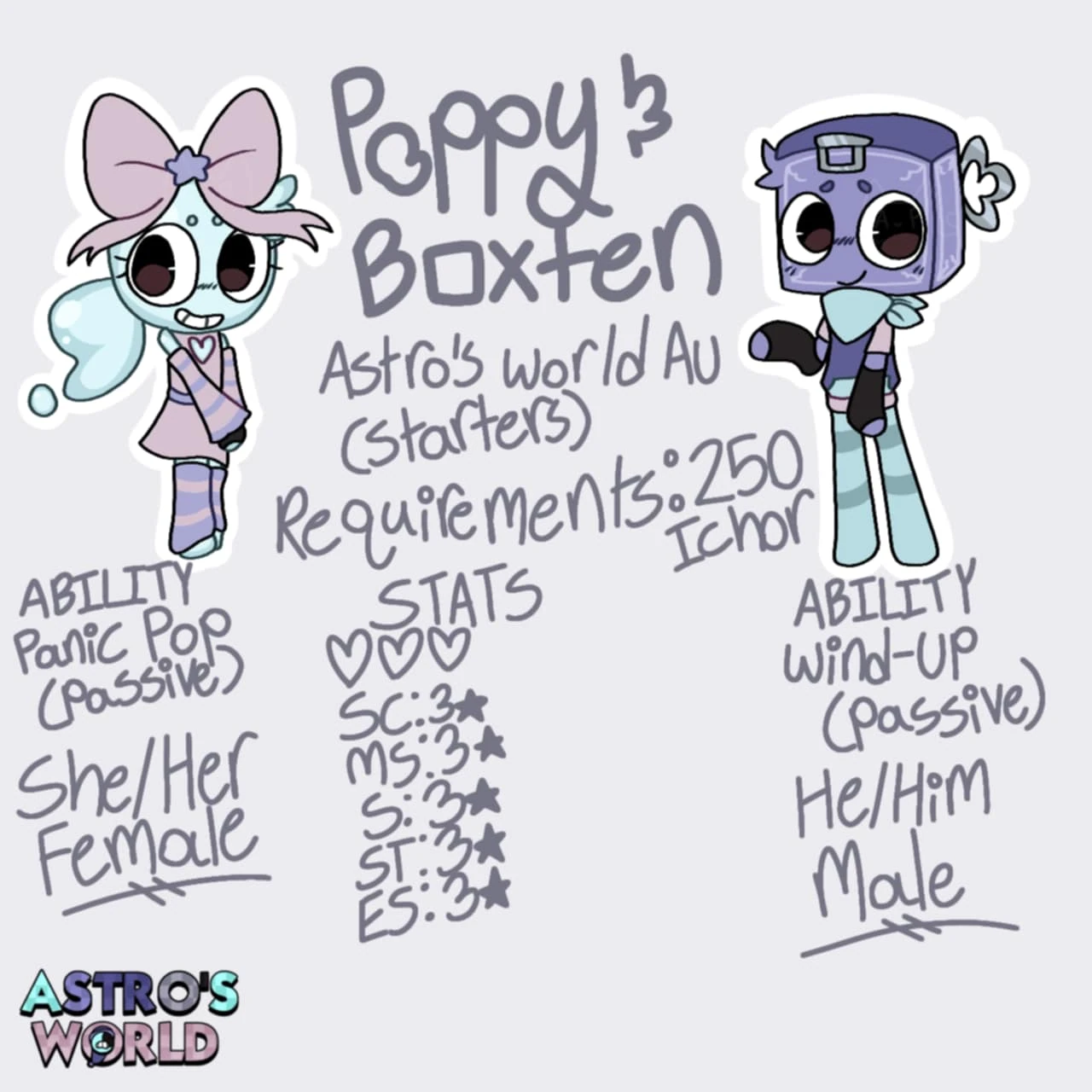Astro's World AU - Poppy & Boxten | Fandom