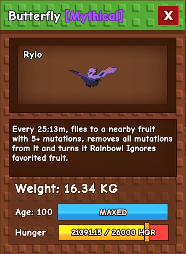 Level 100 Butterfly for any Spino over 1.5kg base | Fandom