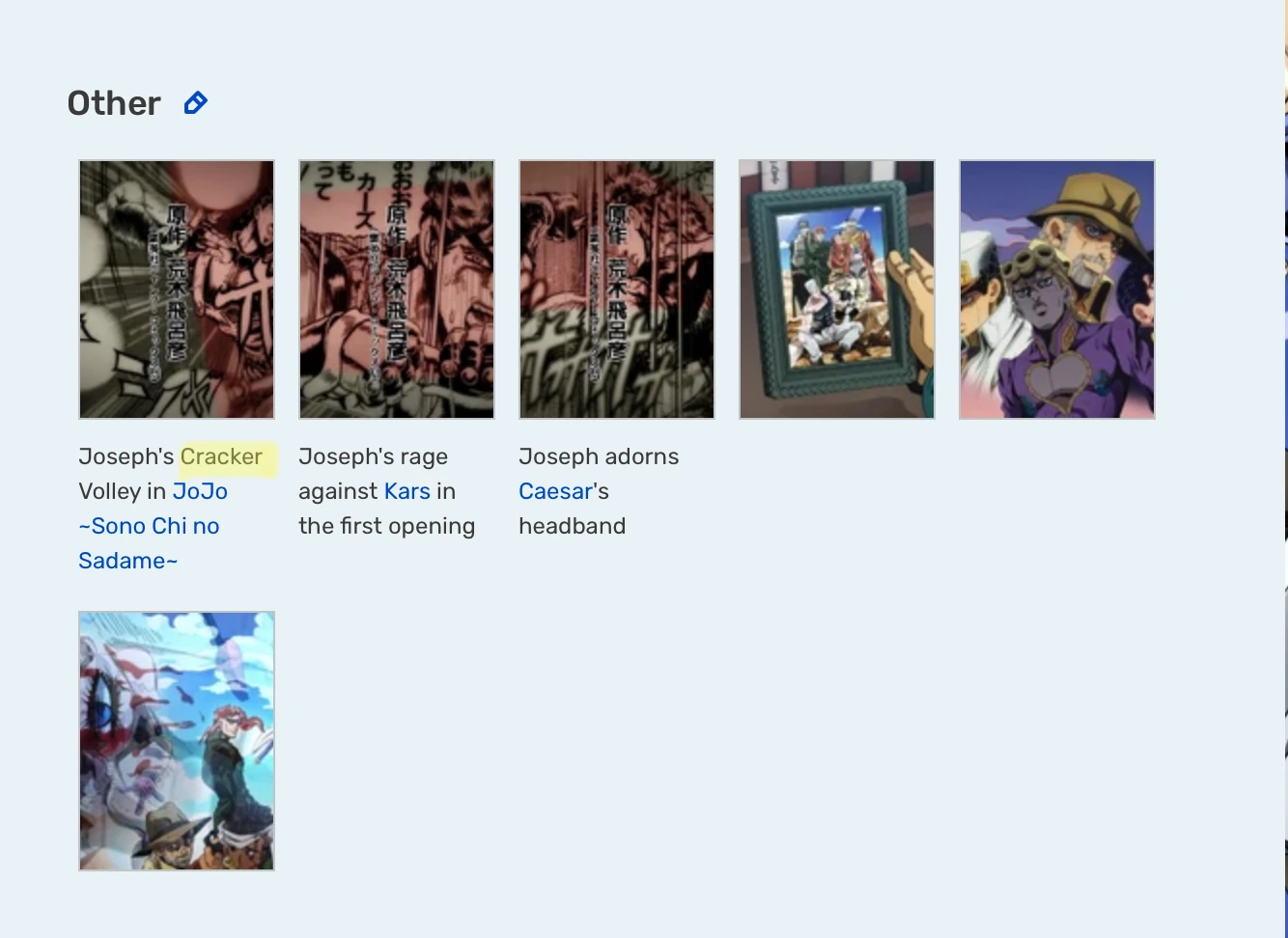 It says "Joseph's Cracker Volley" instead of "Joseph's Clacker Volley ...